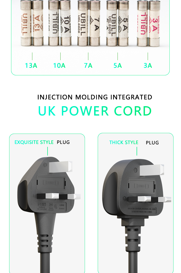 Bs 1363 Male Connector Iec C13 Female Power Cable Connector Kettle ...