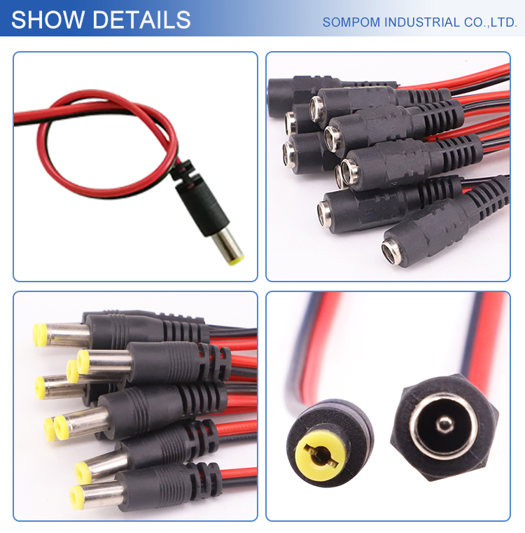 12v Dc Power Pigtail Male Cable Plug Wire For Cctv Security - Explore ...