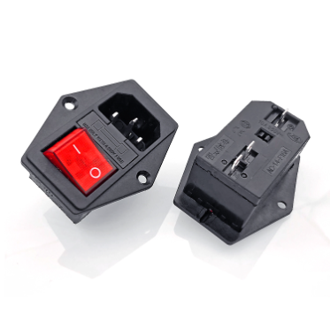 Ac-14-f16b Power Rocker Switch Iec 3 Pin 320 C14 Inlet Power Sockets ...