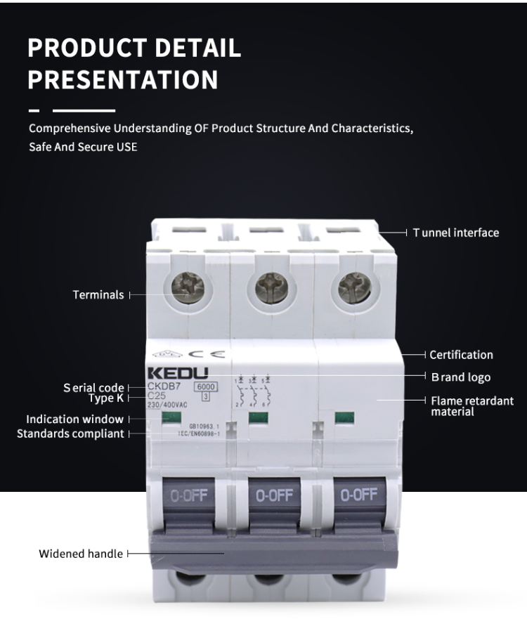 Buy Wholesale China Kedu High Quality 25a Mcb Miniature Circuit Breaker With Vde Cb Ccc Ce ...