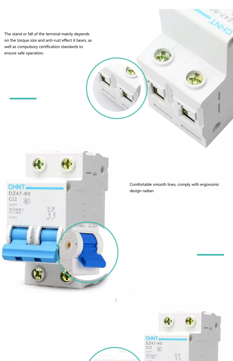 Chint Superior Quality Dz47 Smart Mini Miniature Circuit Breaker 1p 2p 3p 4p Breker Chint Chnt ...