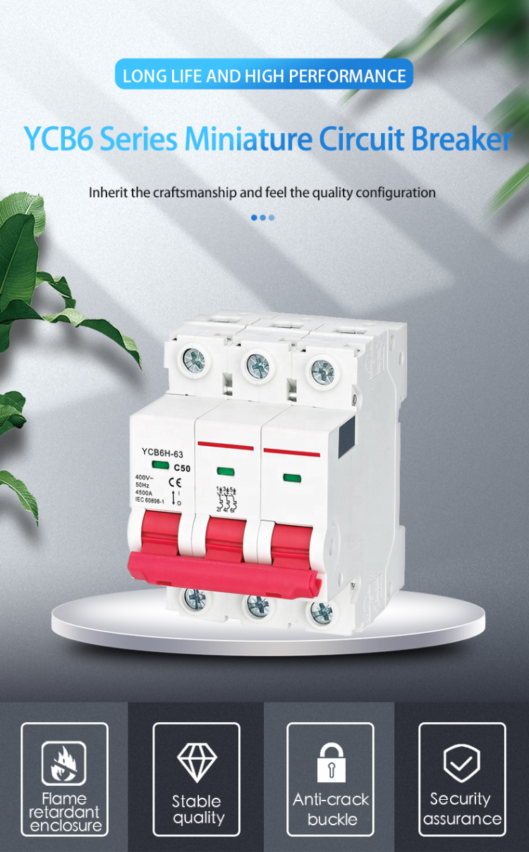 Buy Wholesale China Ycb6h-63 Series 6ka Mcb 63a Electric Miniature ...