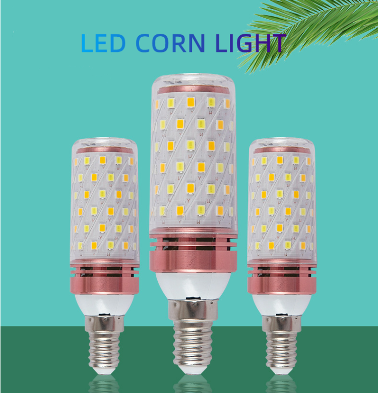 Super Bright E14 /e27 Led Corn Bulb Tricolor - Dimming 12w/16w Indoor Chandelier Use, Factory ...