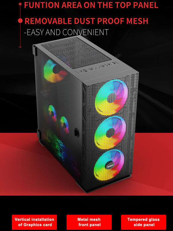 Factory Directly Supply Gaming Hardware Gabinete Casing Mid Tower Rgb ...