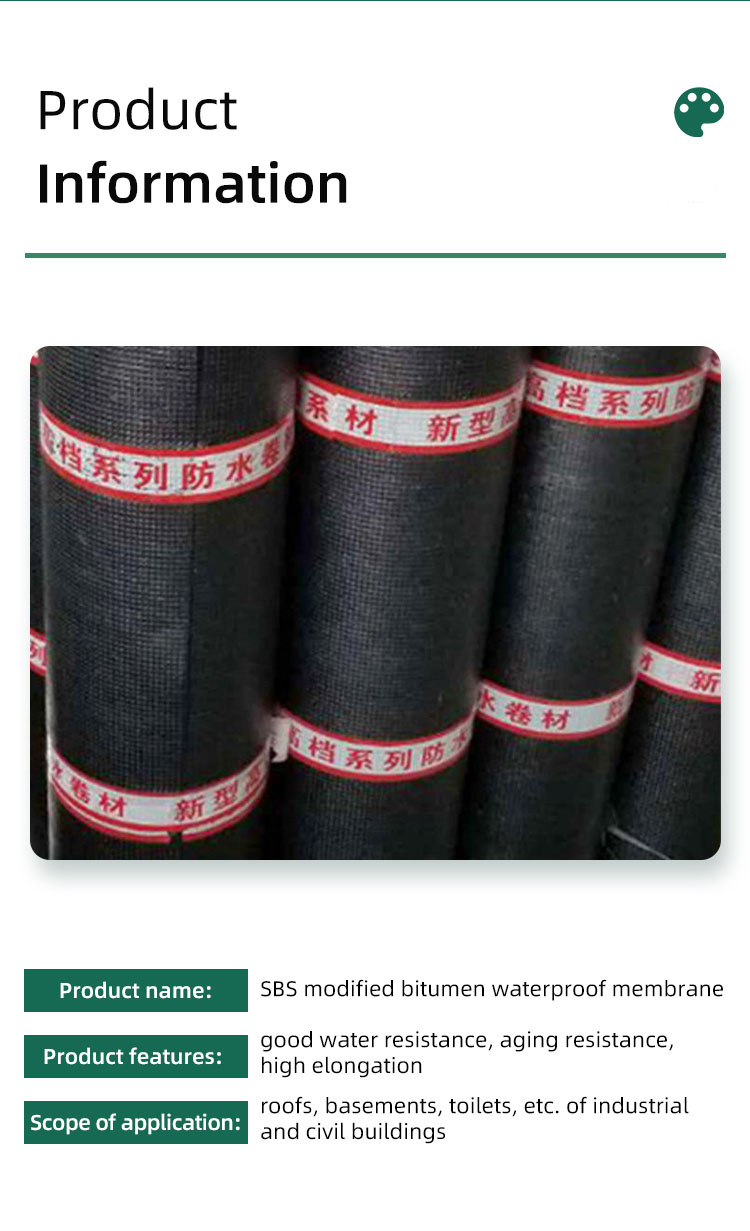 Yu Ru Roof Felt Asphalt Roofing Membrane Sbs Modified Bitumen Waterproofing Membrane - Buy China ...