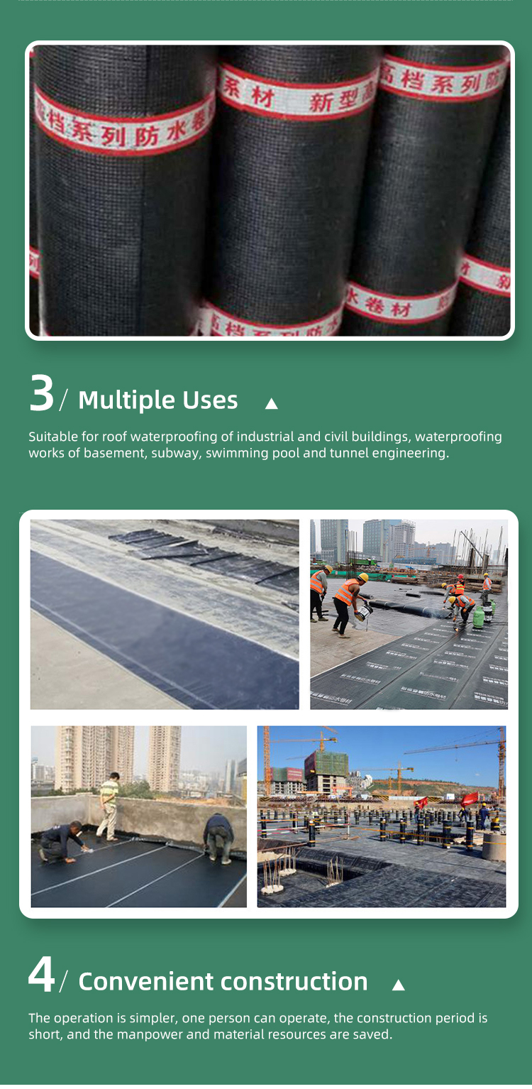 Yu Ru Roof Felt Asphalt Roofing Membrane Sbs Modified Bitumen Waterproofing Membrane - Buy China ...