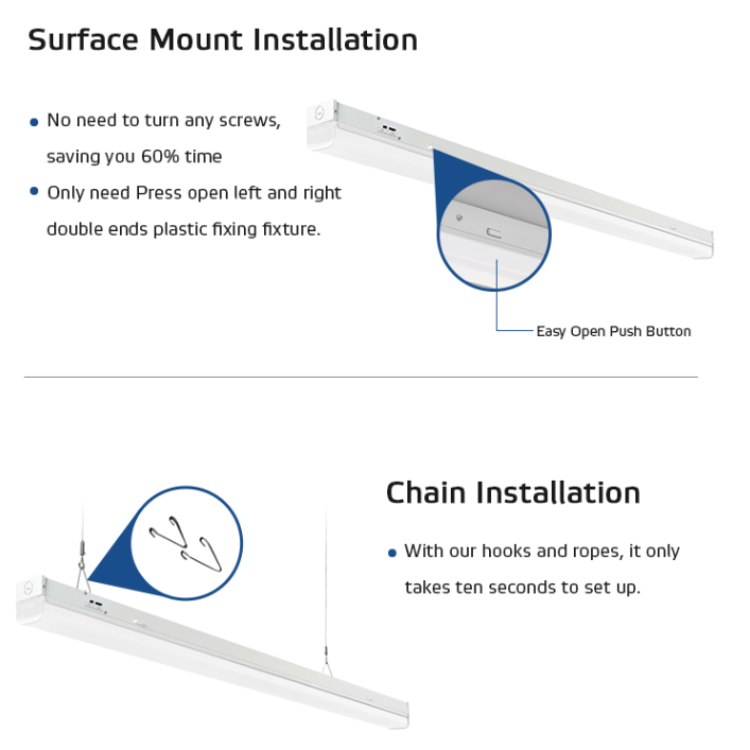 App Controlled Commercial Industrial 4ft 8ft Cool White Fluorescent ...