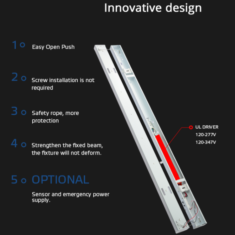App Controlled Commercial Industrial 4ft 8ft Cool White Fluorescent Motion Sensor Dimmable ...