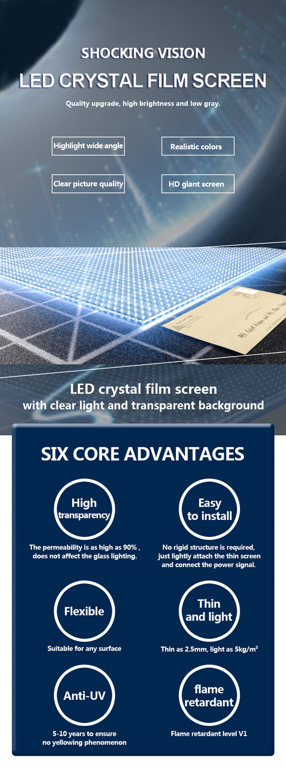 Buy Wholesale China P8 Indoor Window Transparent Led Film Display ...