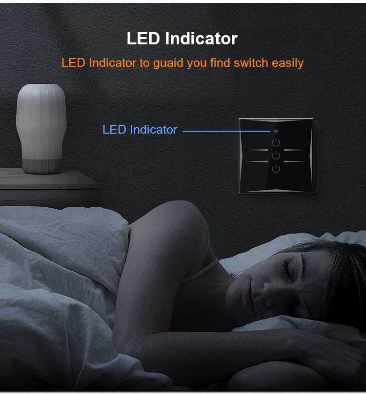 Glass Panel Slightly Touch Button To Control Lights Remote Control Wifi ...