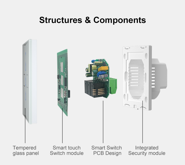 Glass Panel Slightly Touch Button To Control Lights Remote Control Wifi ...