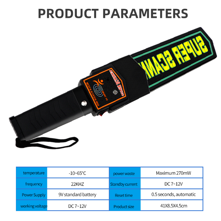 Md3003bi Portable Handheld Metal Detector Body Scanner For Railway ...