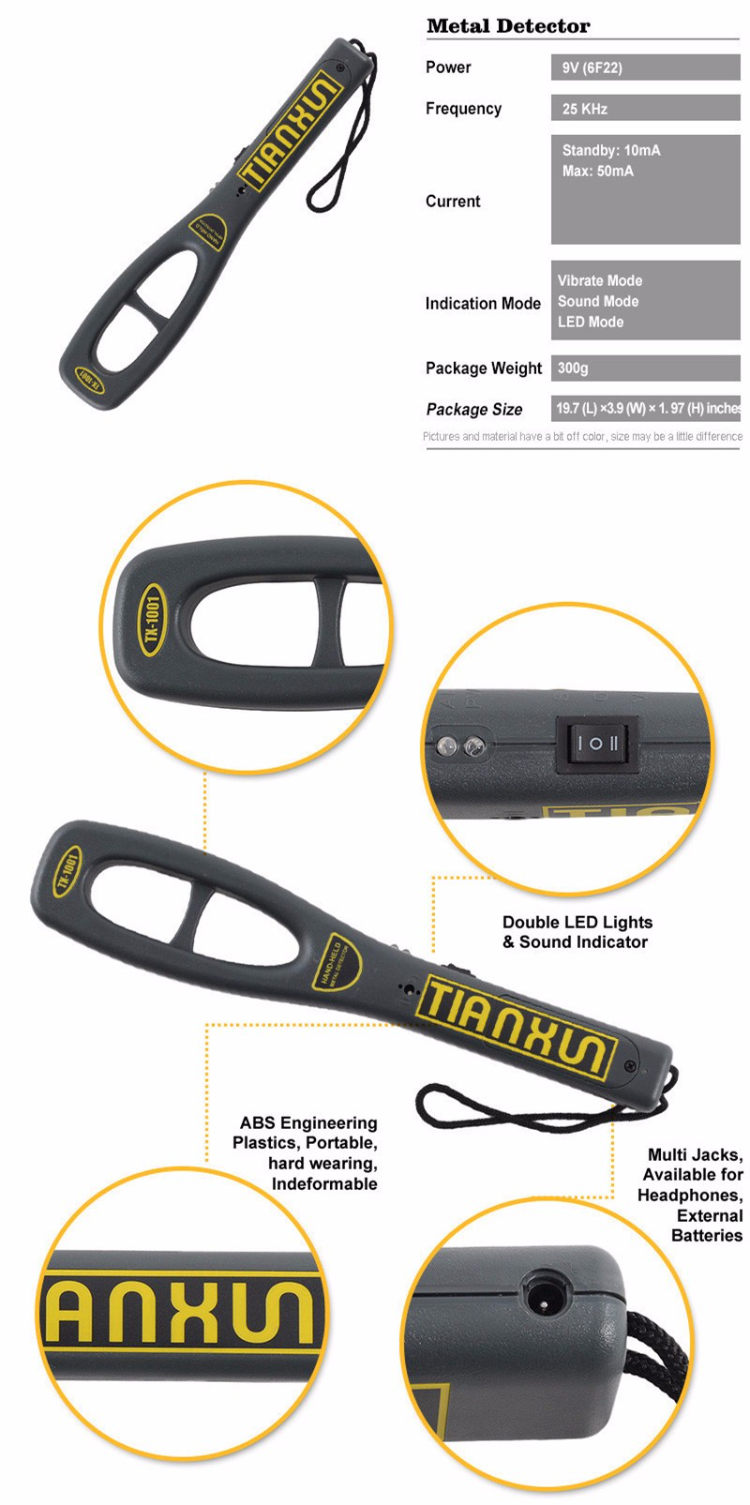 Tianxun Best Gold Detector Tx-1001 Handheld Metal Detectorpopular $10 ...