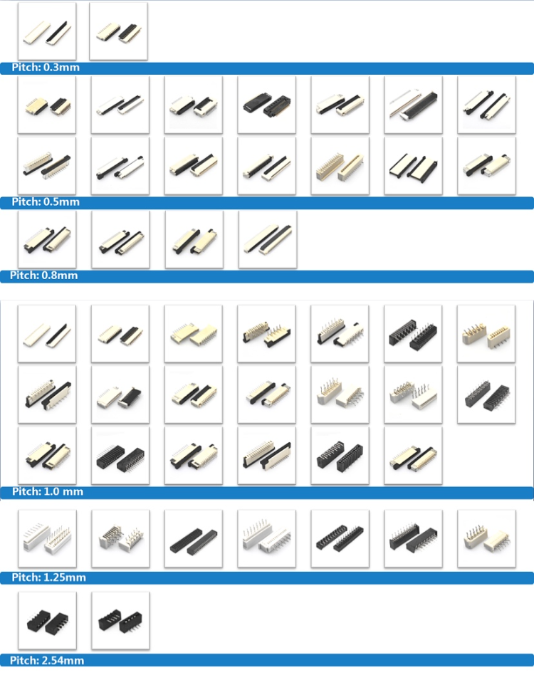 Fpc Connector 0.7mm Pitch 10 Pin Hrs A50 Vertical Fpc/ffc Connectors 0. ...