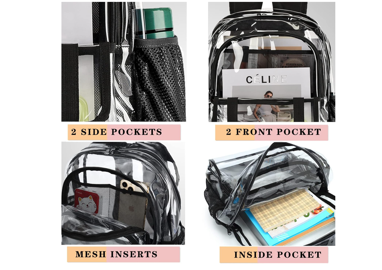 Buy Wholesale China Clear Backpack, Large Clear Bag Stadium Approved Heavy Duty Pvc Transparent ...