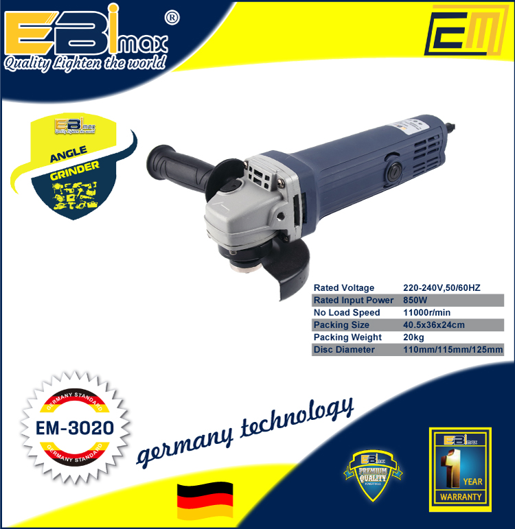 Ebimax New Model 110/115/125mm 850w Hand Angle Grinder Wit Grip Max ...