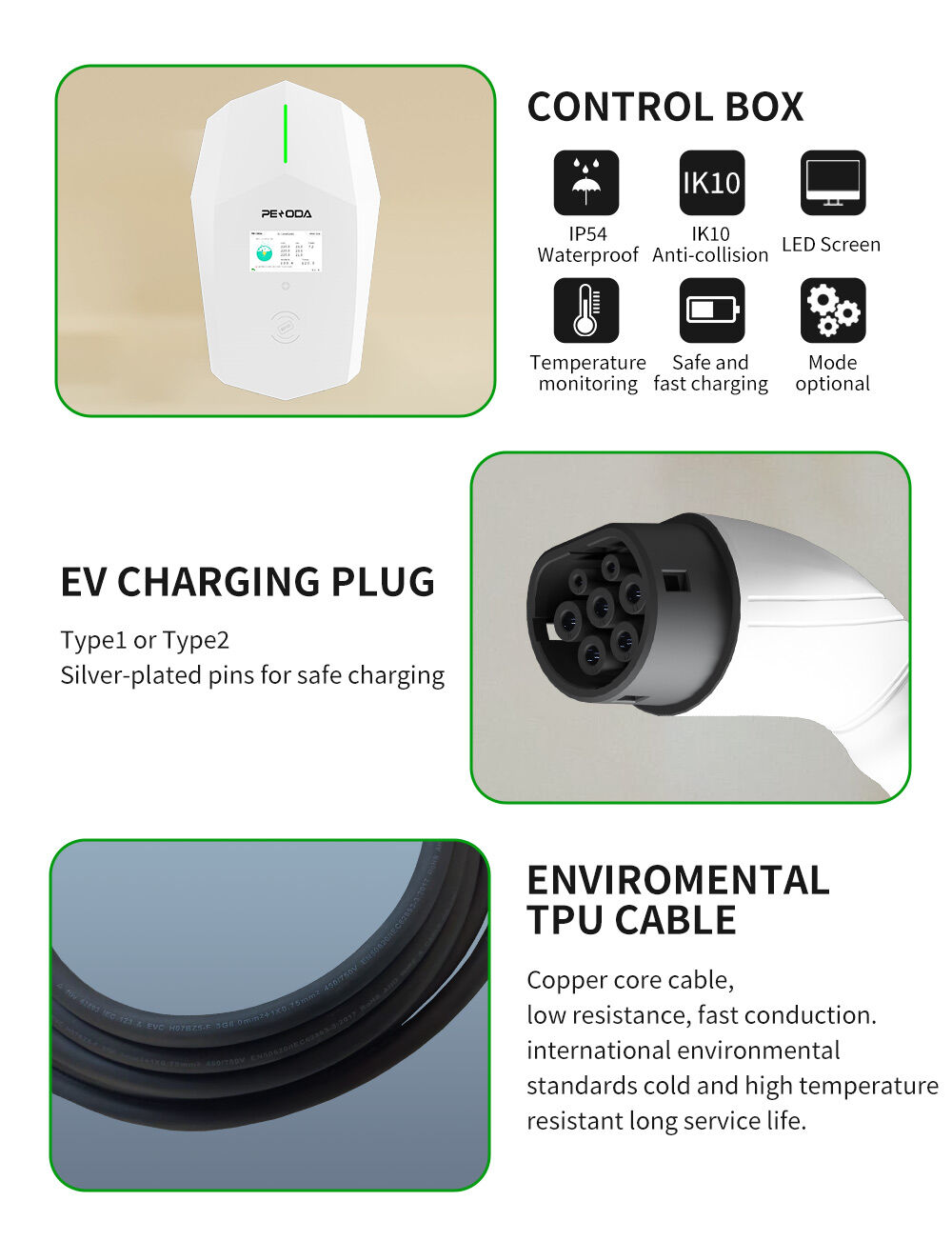 Buy Wholesale China Custom Factory Type B 6ma Dc 380v Ac 16a 11kw Ev ...