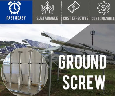 Solar Ground Screw, Gavalnized Ground Anchor, No-digging Ground ...