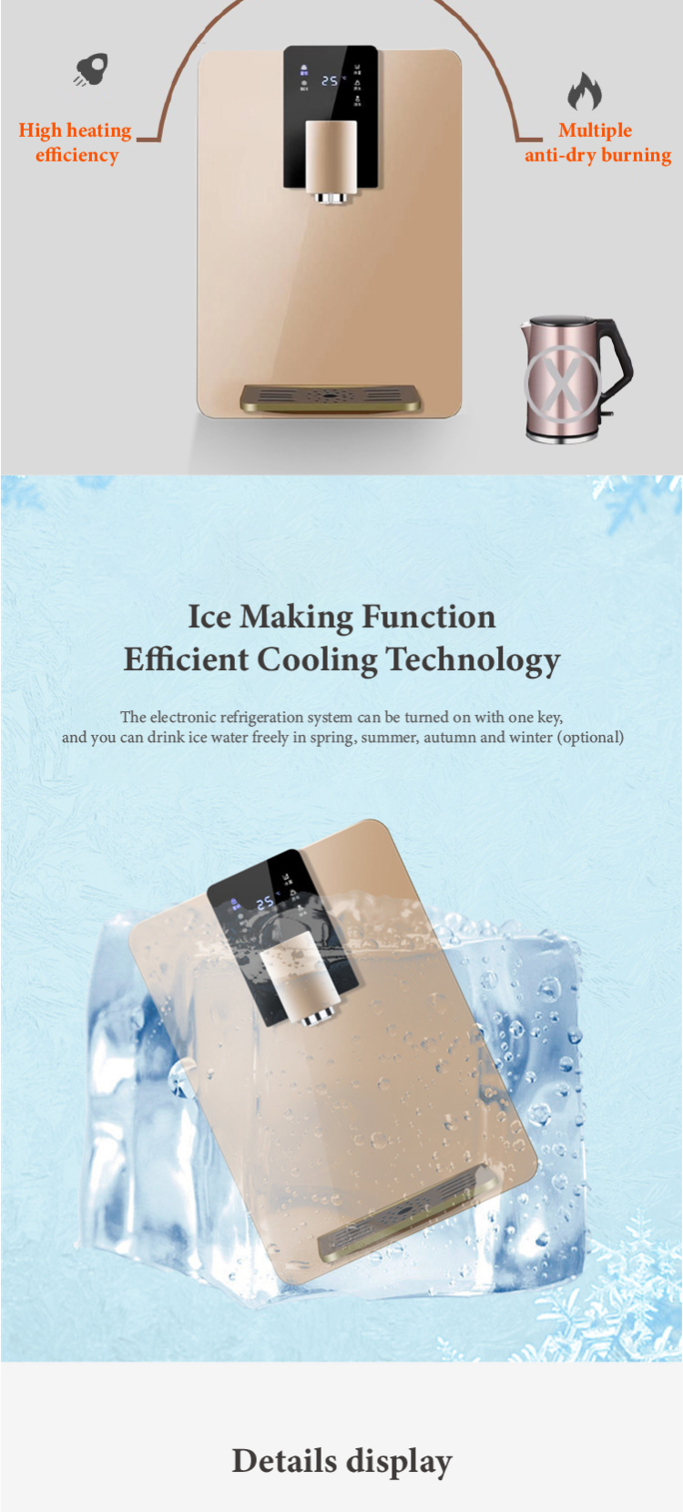 Intelligent Instant Hot Cold Water Ro Water Purifier Dispenser - China ...
