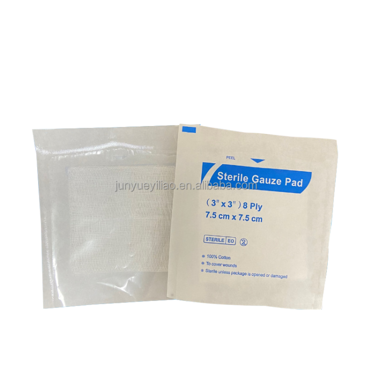 100% Cotton Absorbent Medical Gauze Pad 8 Ply Sterile Gauze Pads, Medical Gauze Pad, Gauze Pad ...