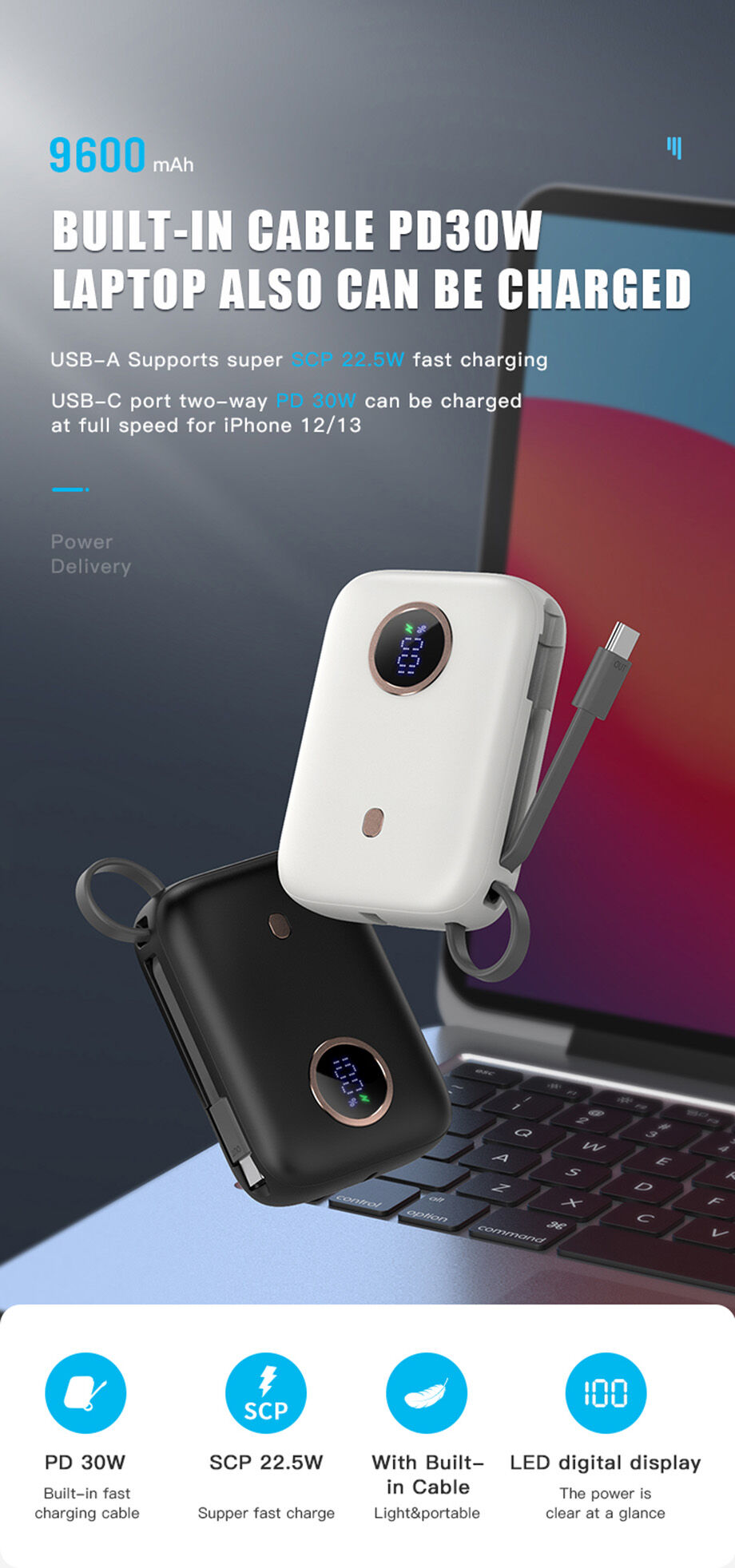 Buy Wholesale China Wst Super Power Bank Pd 30w 10000mah Fast Charging ...