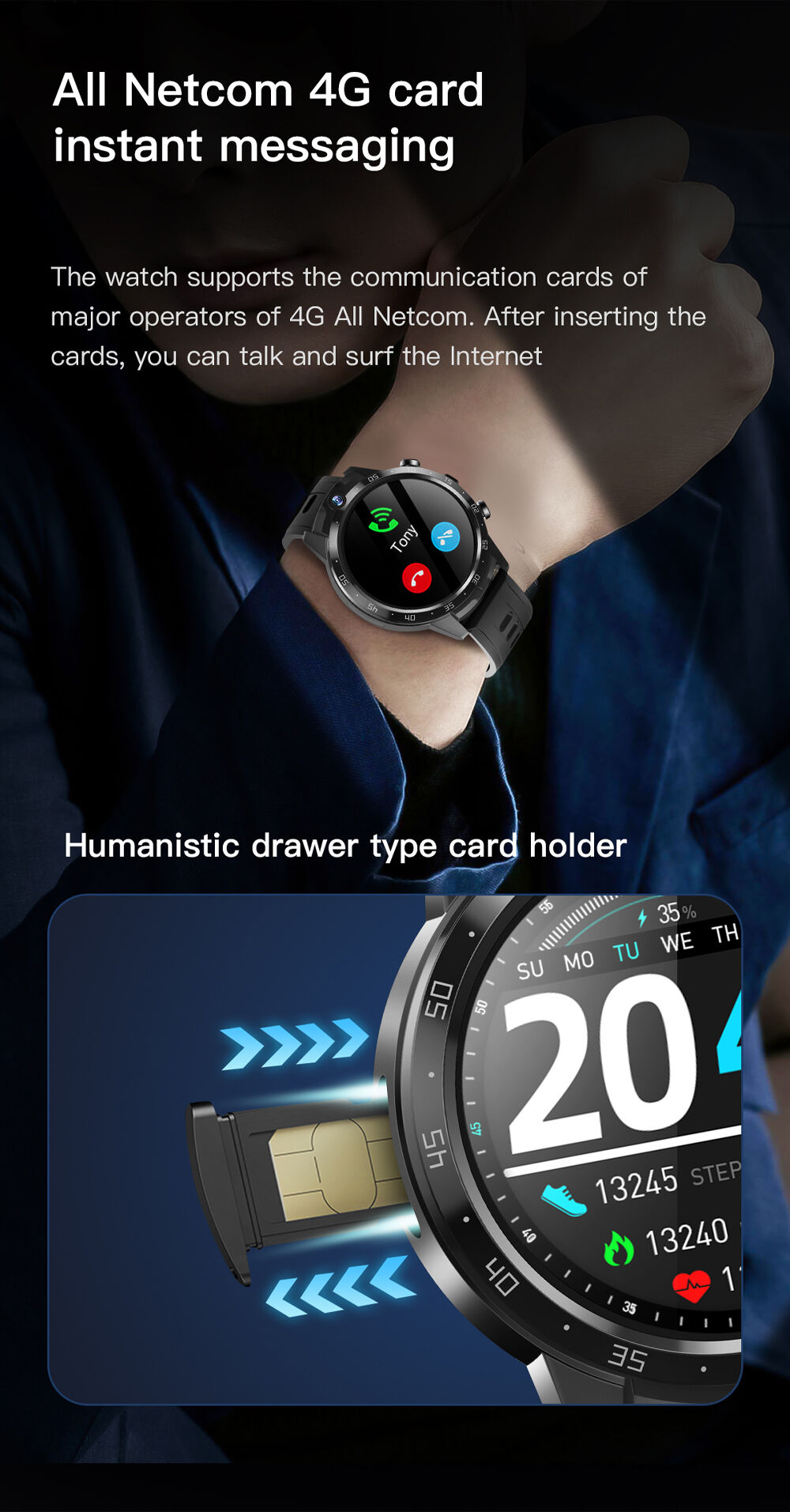 New Arrival 4g Smart Watch Nx600s Smartwatch 650mah Large Battery Sim ...