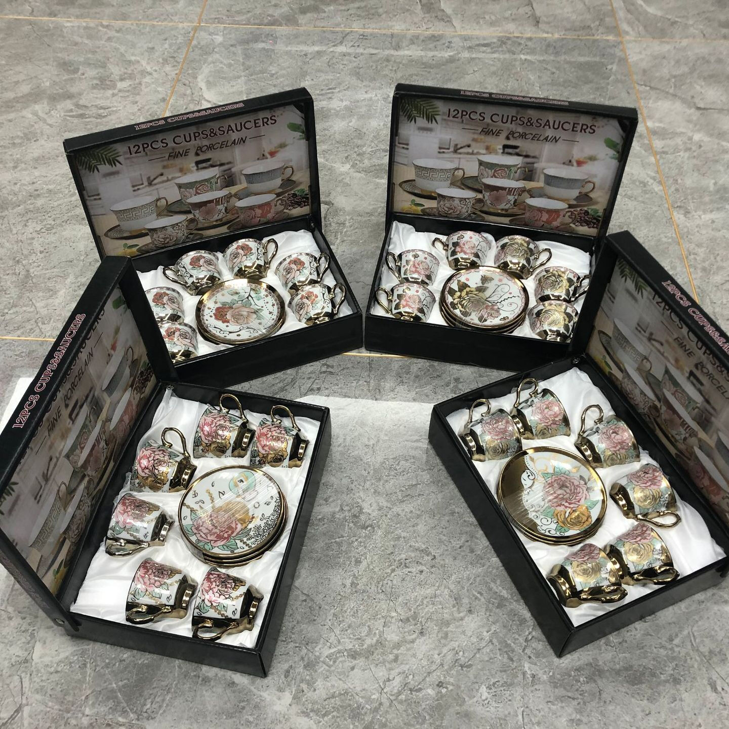 Buy Wholesale China New Arrival Luxury Porcelain 12pcs Turkish Coffee ...