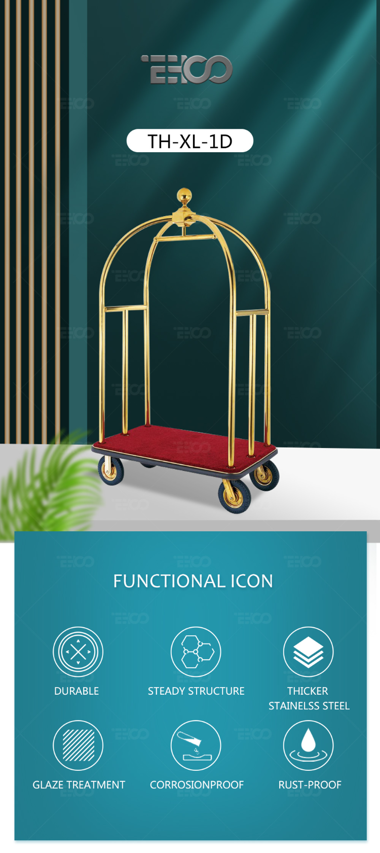 Bulk Buy China Wholesale Hotel Concierge Birdcage Trolley Luggage Cart ...