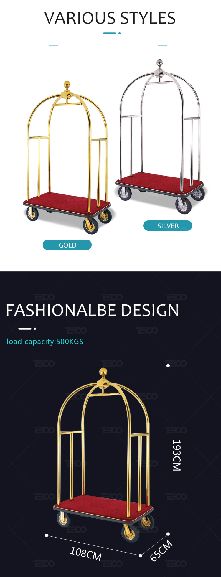 Bulk Buy China Wholesale Hotel Concierge Birdcage Trolley Luggage Cart ...