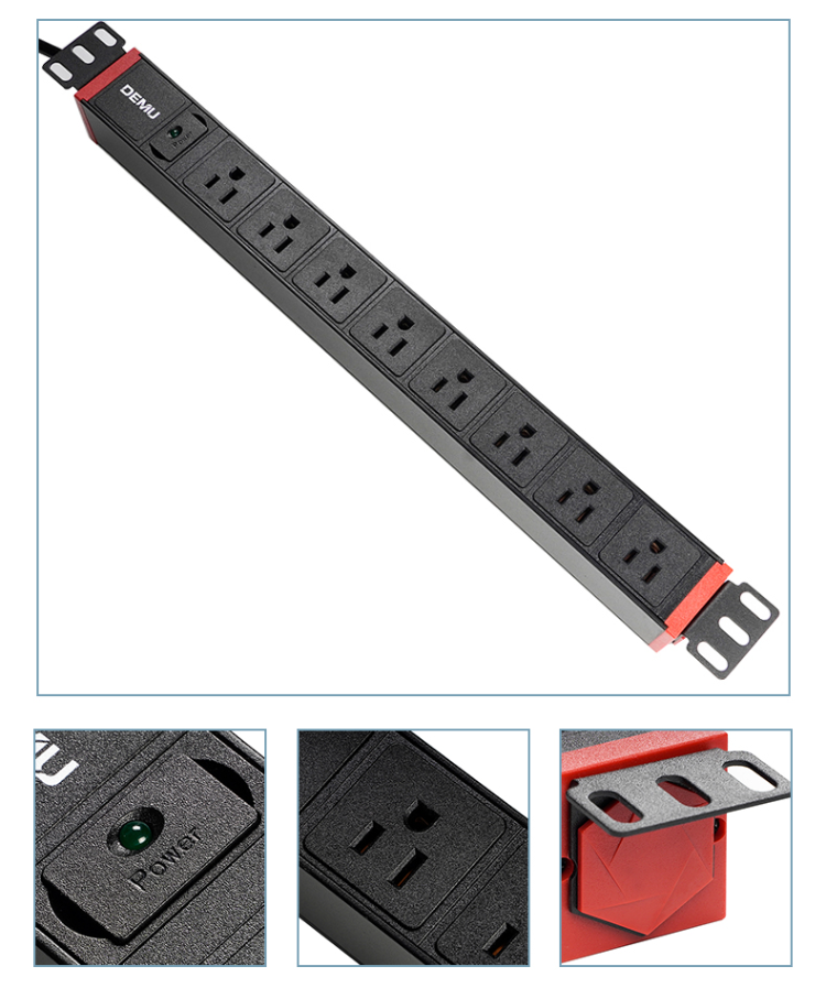 Buy China Wholesale Demu 19 Inch 1u 8 Way Us Standard Mining Pdu With ...