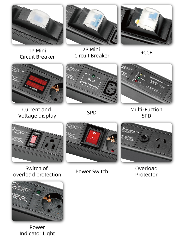 Oit 12/18/24ways Network Cabinet Eu Uk Iec C13 C19 32a 63a Intelligent ...
