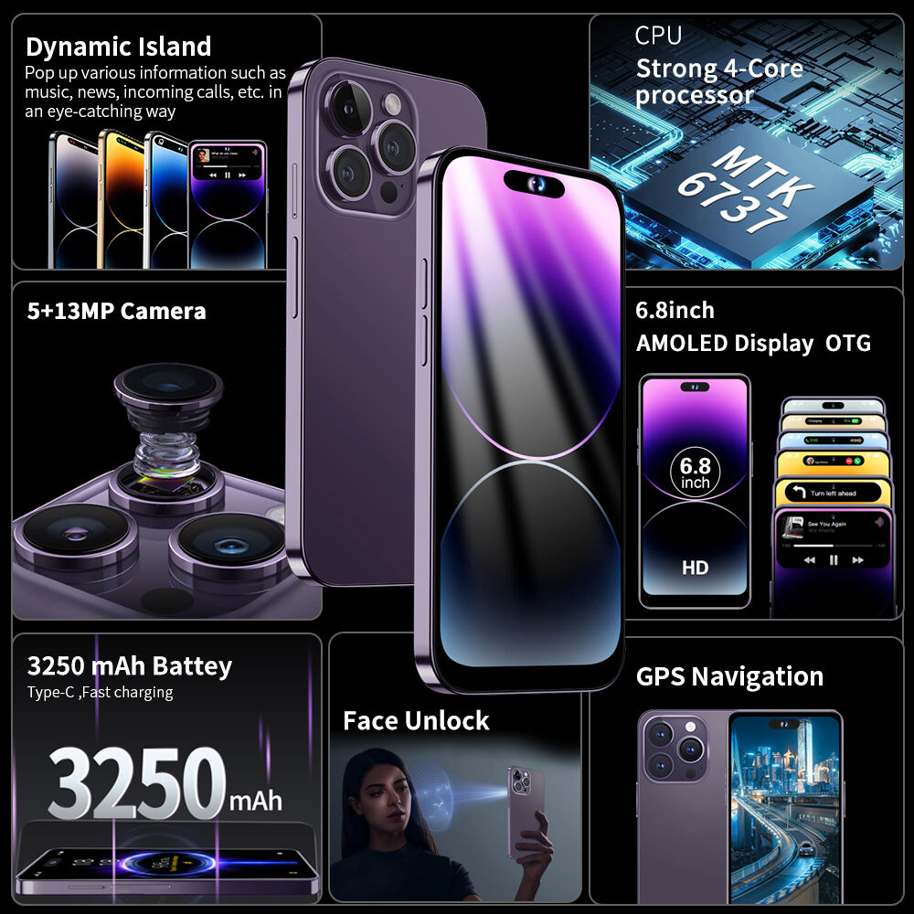 Android 12 6.8inch Big Screen Smartphone Oem Odm Nfc Custom Brand Dual ...