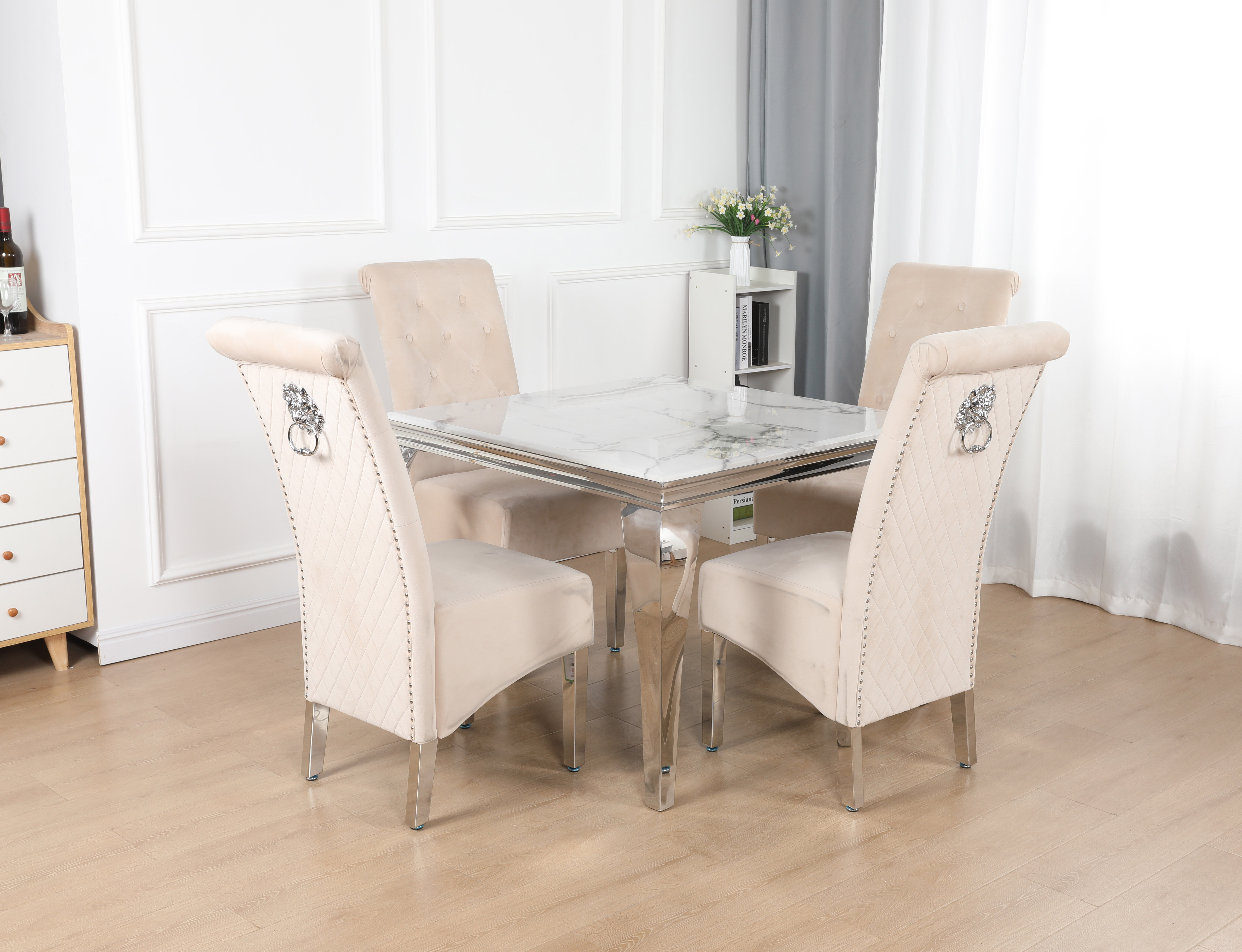 Nordic Balcony Table Chair Combination Milk Tea Shop Table Coffee Table ...