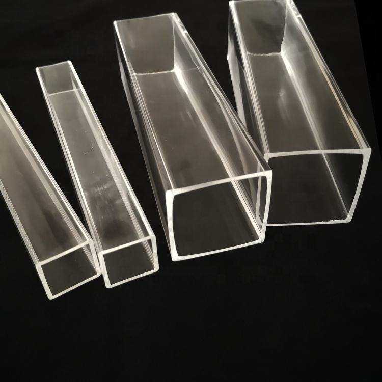Acrylic Square Tube Hard Clear Rectangular Pipe Pmma Solid Transparent ...