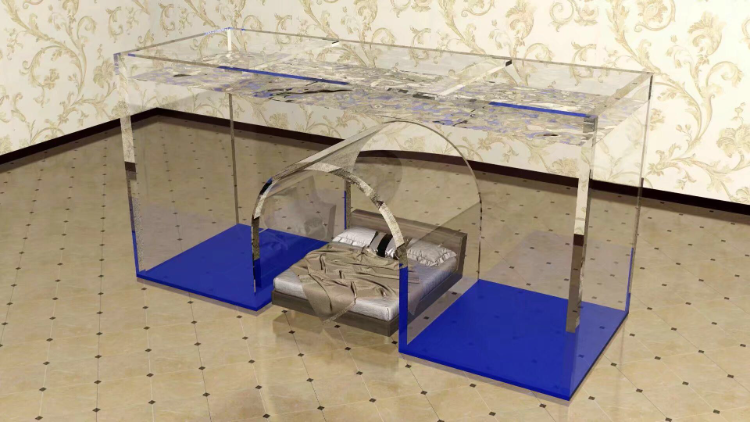 Custom Acrylic Round Tank Aquarium Large Clear Cylinder Large Diameter ...