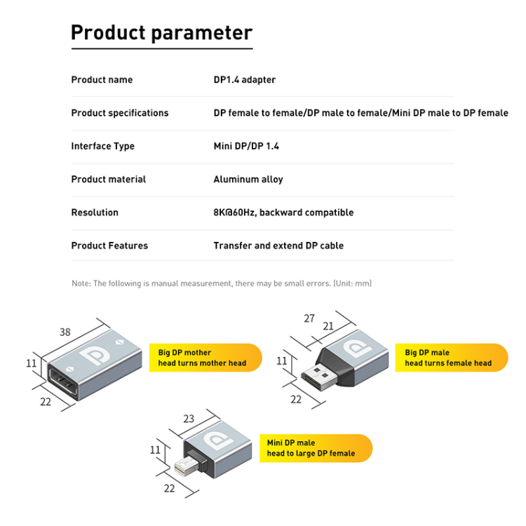 Buy Wholesale China 8k 1.4 Displayport To Displayport Extender Dp To Dp ...