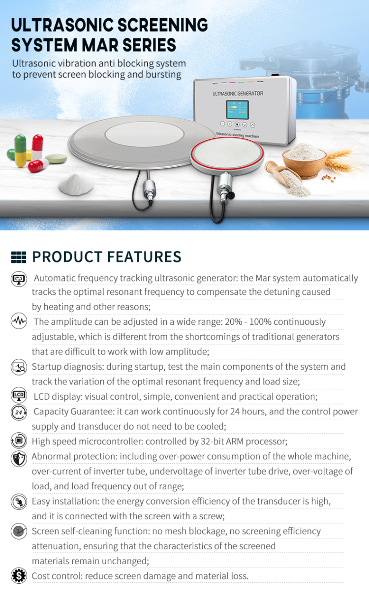 Manufacturer High Speed Flour Ultrasonic Sieve Machine Powder ...