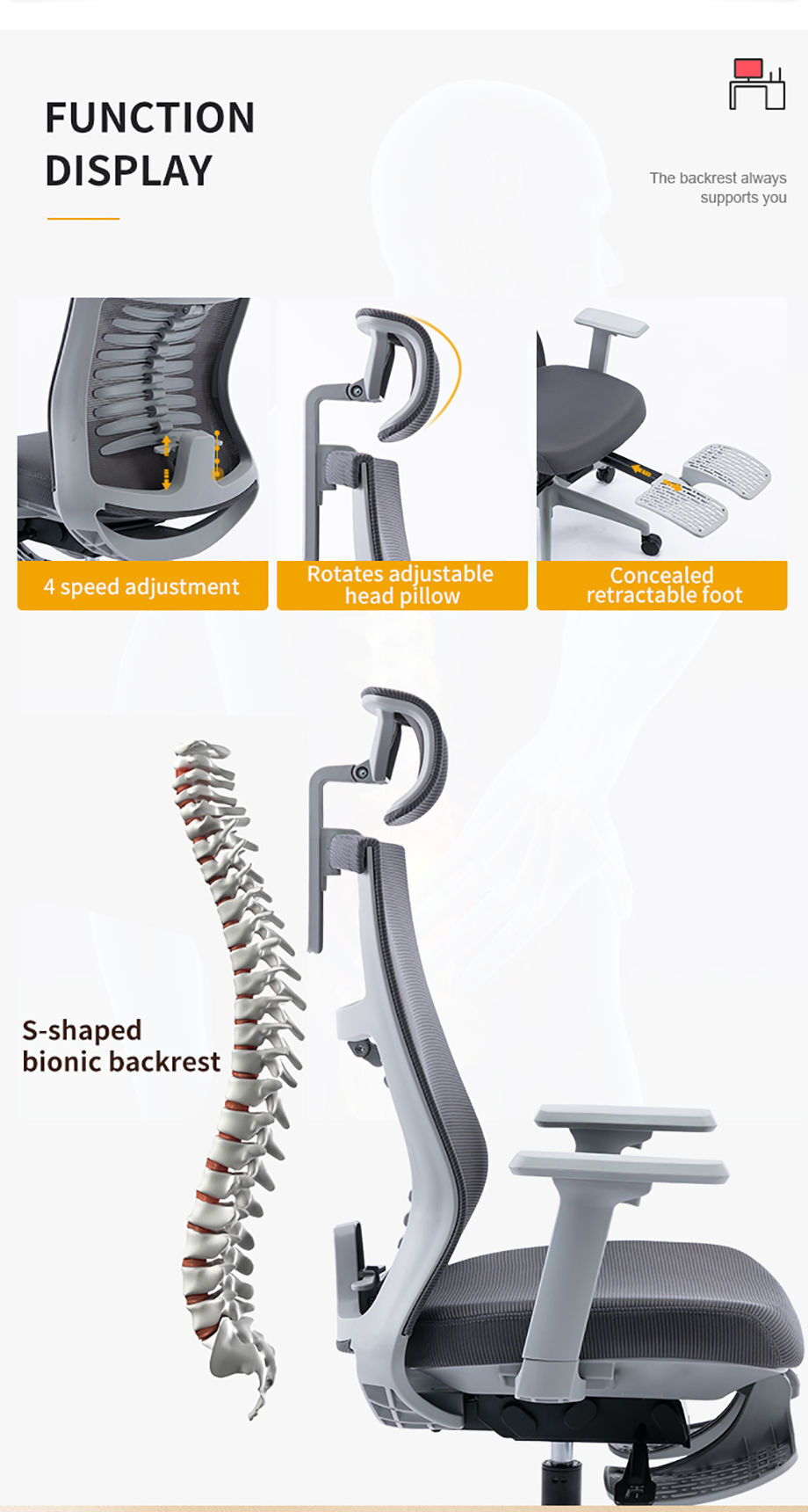 Factory Direct High Quality China Wholesale Exeutive Working Ergonomic ...