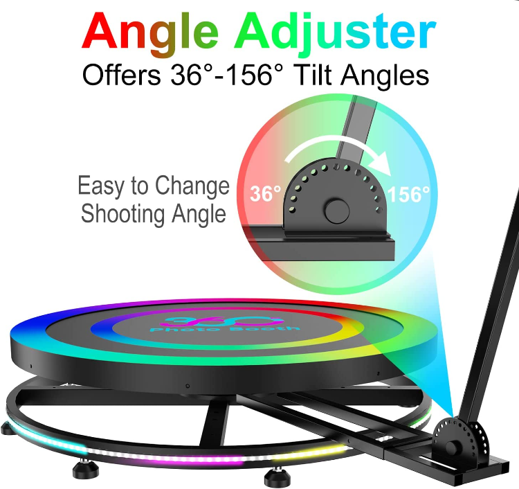 Hallowmas 360 Automatic Photo Booth Portable 360 Photo Booth Led Lights ...