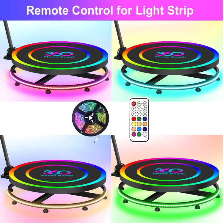 Hallowmas 360 Automatic Photo Booth Portable 360 Photo Booth Led Lights ...