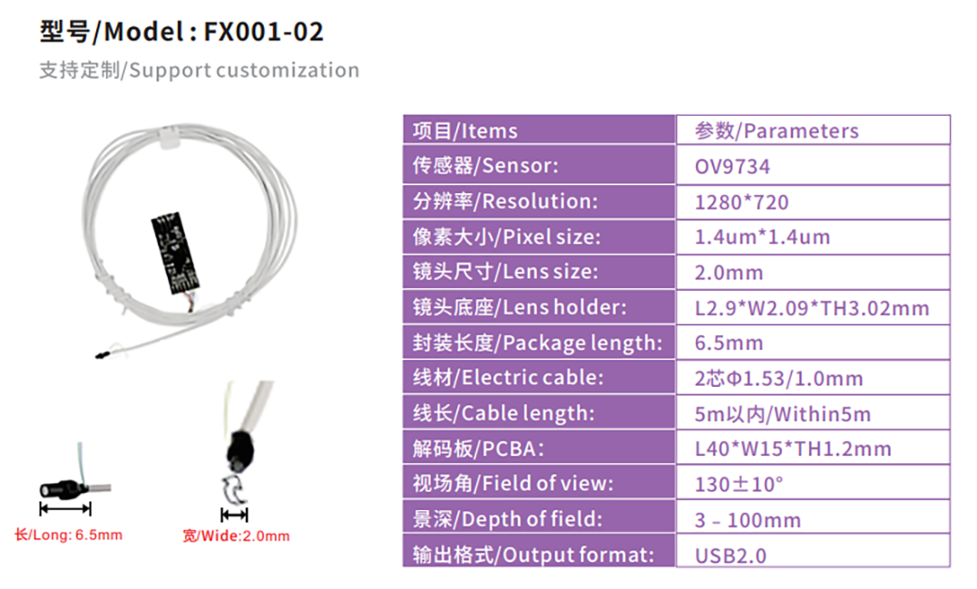 Buy Wholesale China Ov9734 Endoscope Module Mini Camera Usb2.0 120ºfov ...