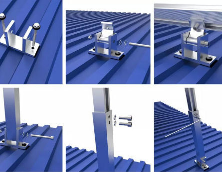 Custom Adjustable Tilt Pv Racking Adjustable Front Rear Leg Mount Flat ...