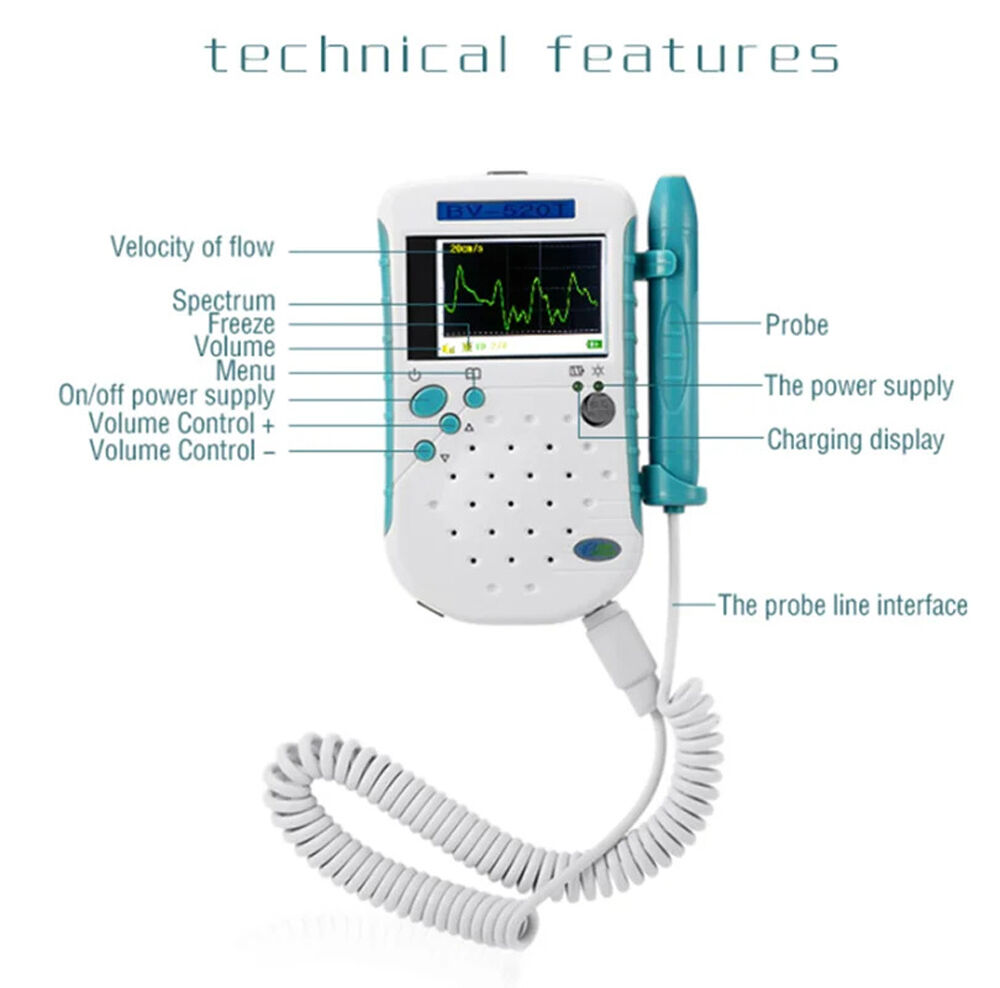 Vascular Blood Detector, Portable Blood Flow Detector With 8 Mhz Flat ...