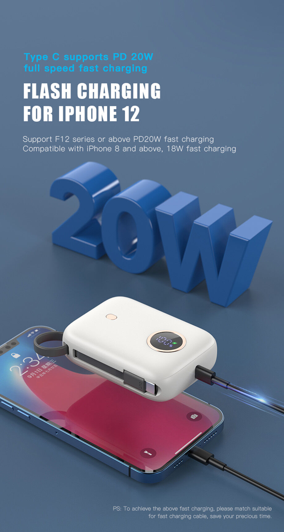 Wst Fast Charge Portable Powerbank Quick Charging Pd 20w Mini 10000mah ...