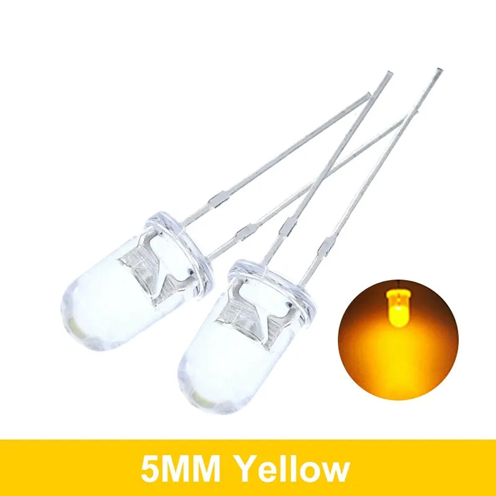 High Quality Transparent Round 5mm Super Bright Water Clear Green Red ...