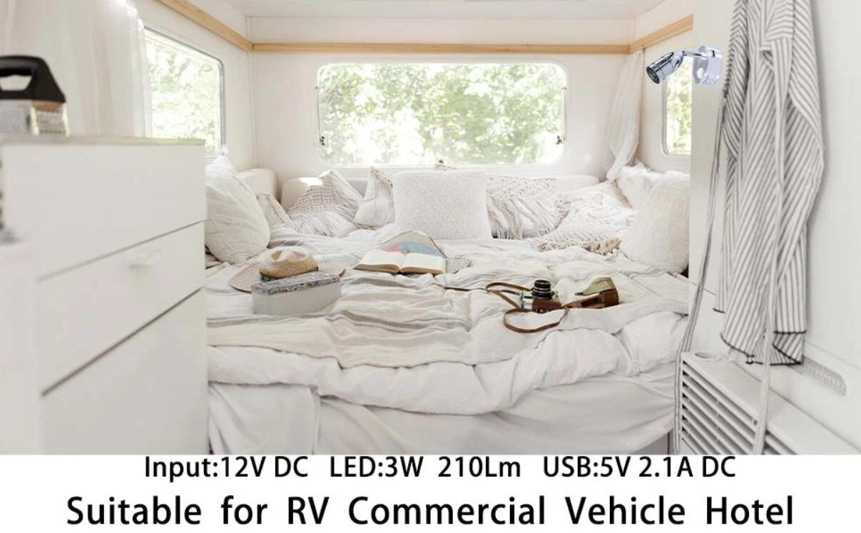 Buy Wholesale China Damavo Rv Reading 12v Reading Light With Usb Wall ...