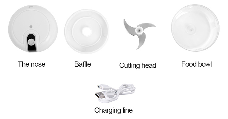 Wholesale Kitchen 250ml Electric Mini Garlic Chopper Portable Wireless ...