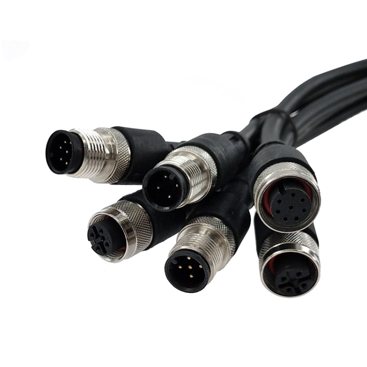 Wholesales Ip67 Male&female 4 5 8 Pin Screw Coupling Waterproof M12 ...