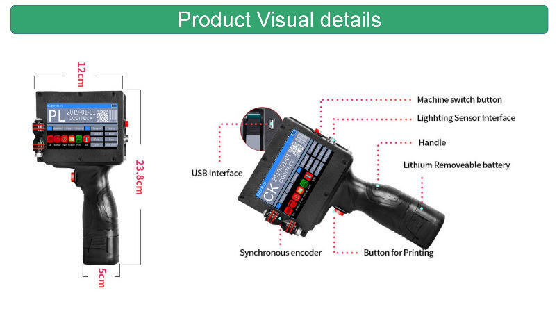 Buy Wholesale China Factory Price 12.7mm Height Printing Handheld ...