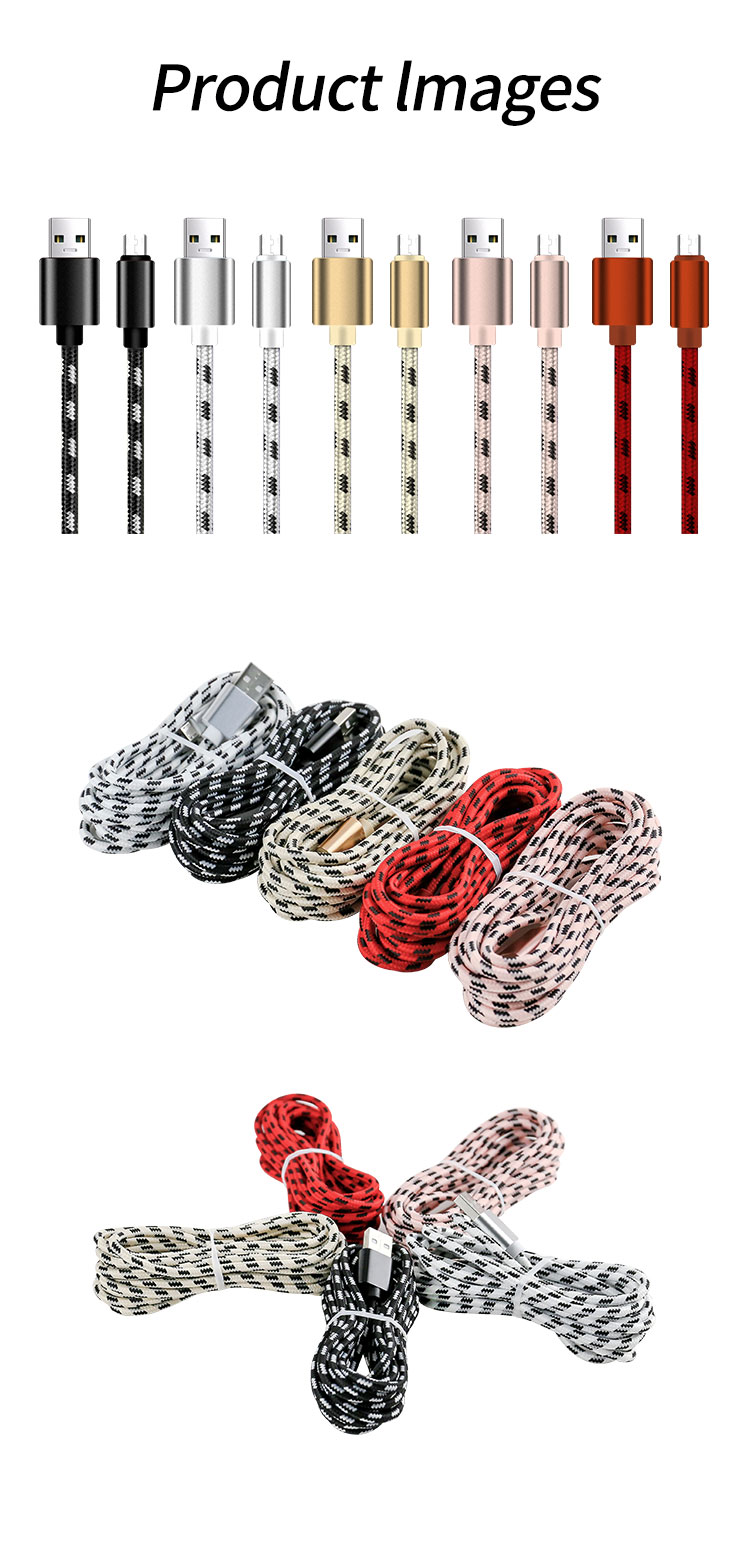 Buy Wholesale China High Quality Nylon Braided Micro Usb Charging Cable ...